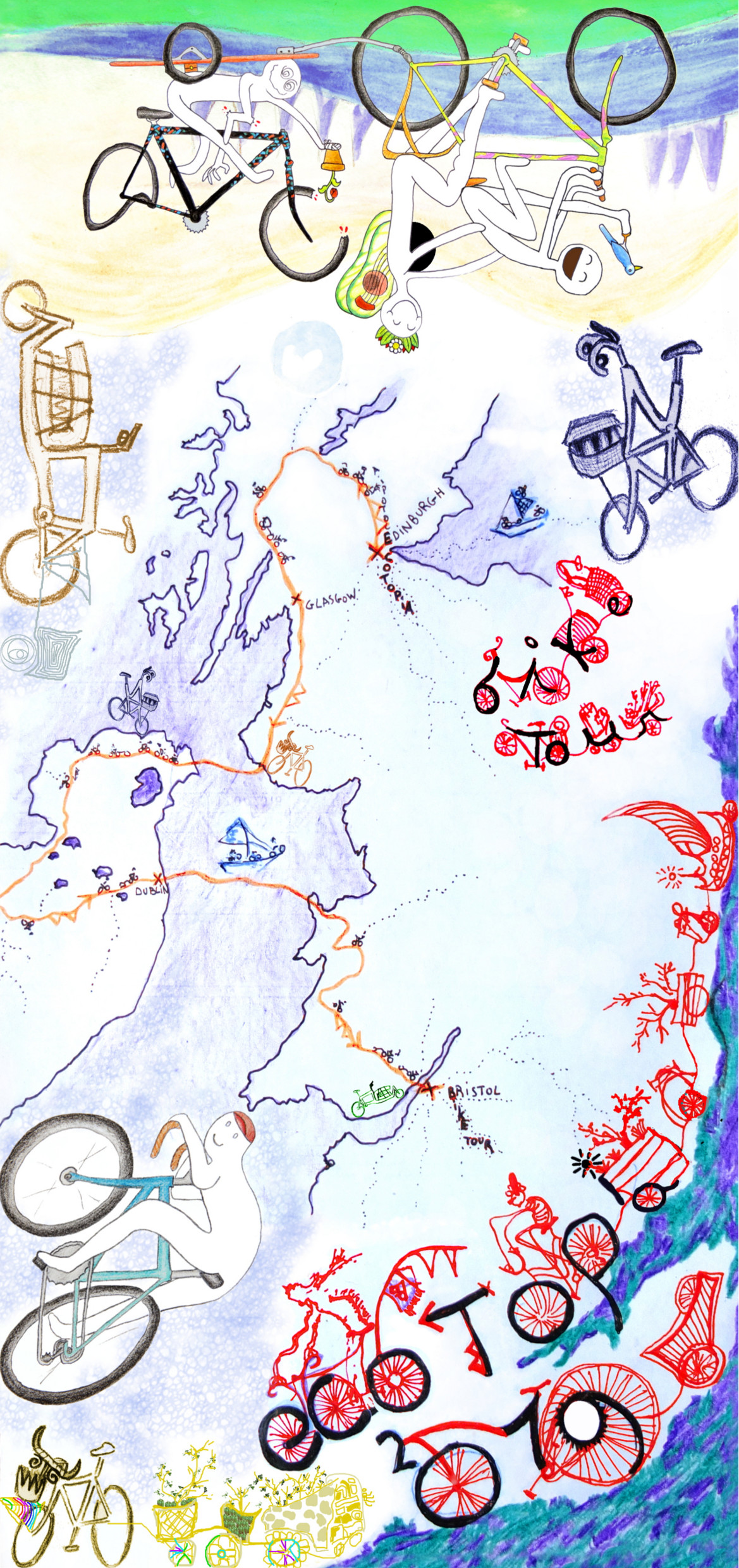 Poster, flyer, booklets (2019) – Ecotopia Biketour